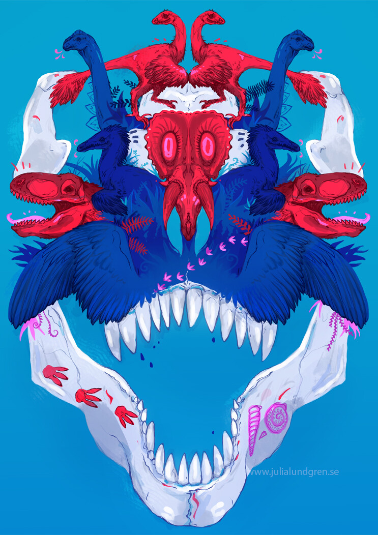 ArtStation - Prehistoric poster, Julia Lundgren