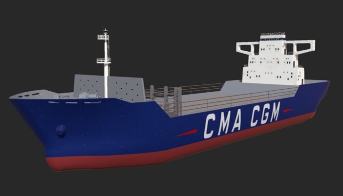 ArtStation - CMA CGM Cargo Ship