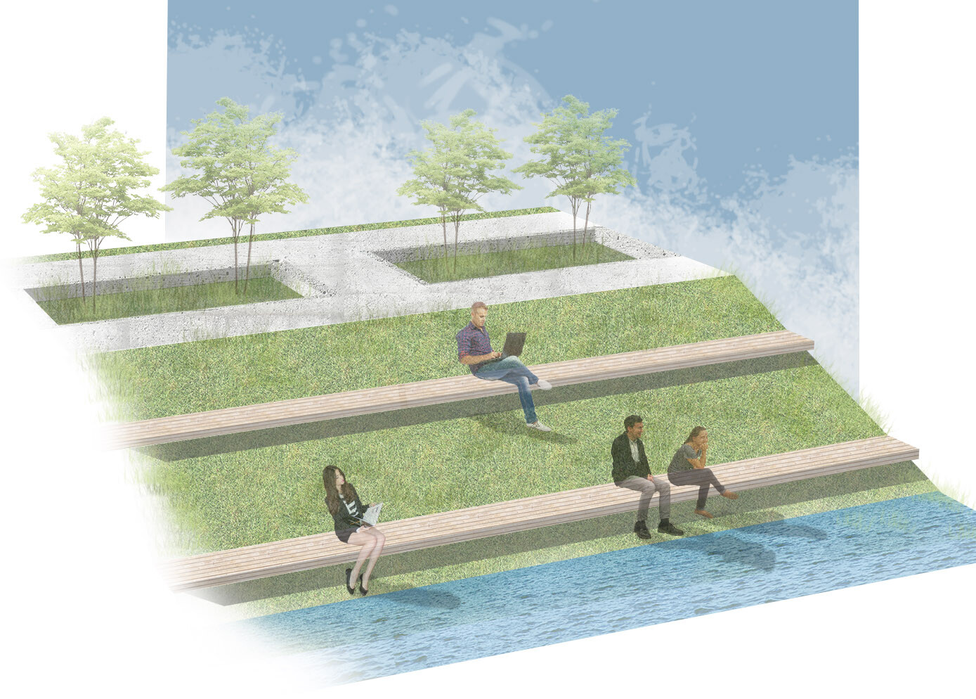 ArtStation - Architectural collage of Park zone