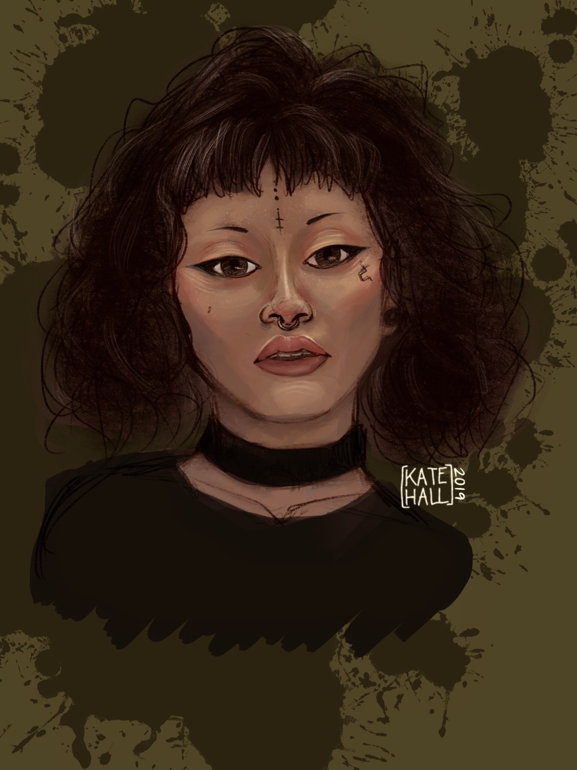 ArtStation - Goth Girl Portrait Study