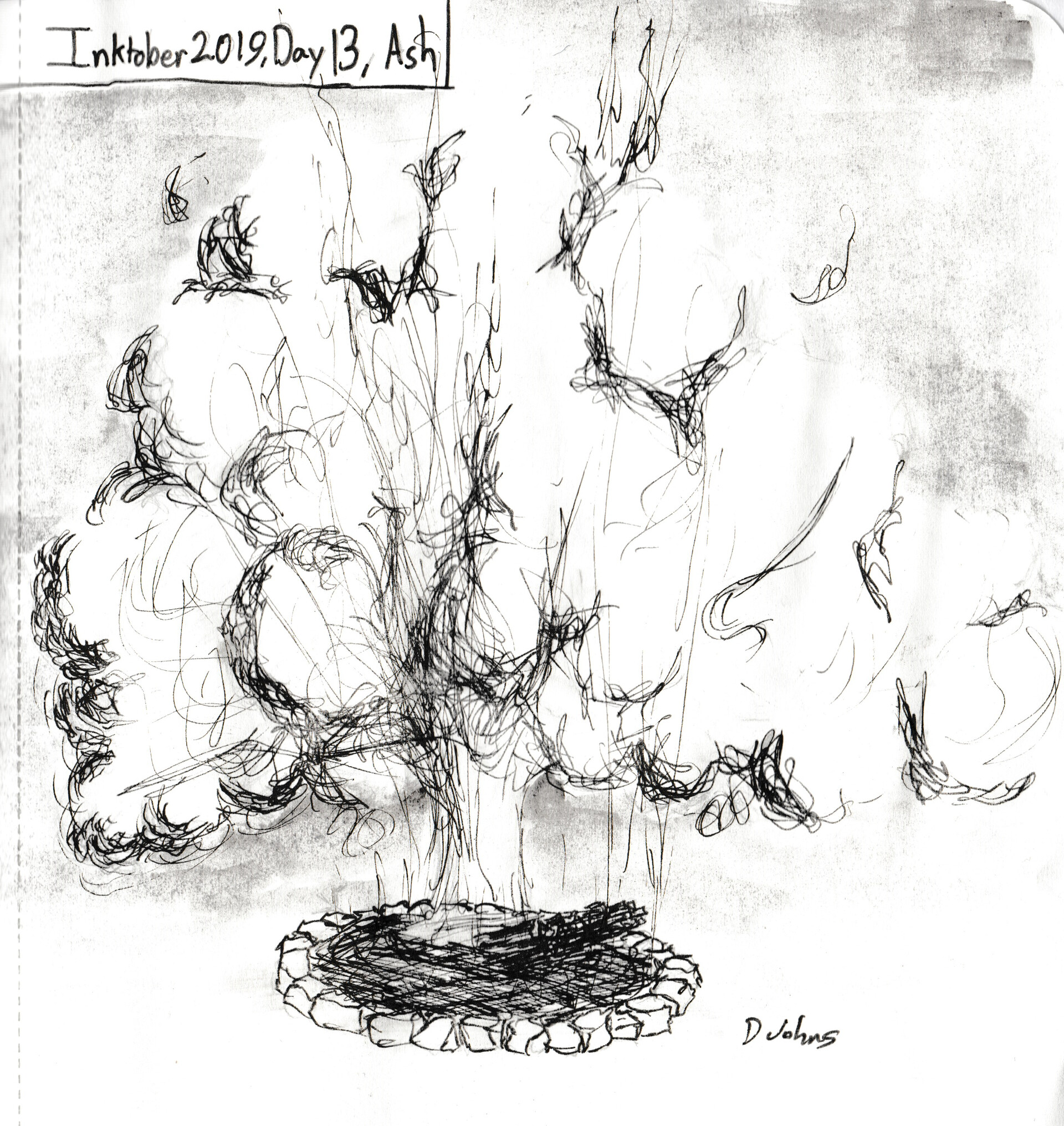 ArtStation - Inktober Day 13 'Ash'