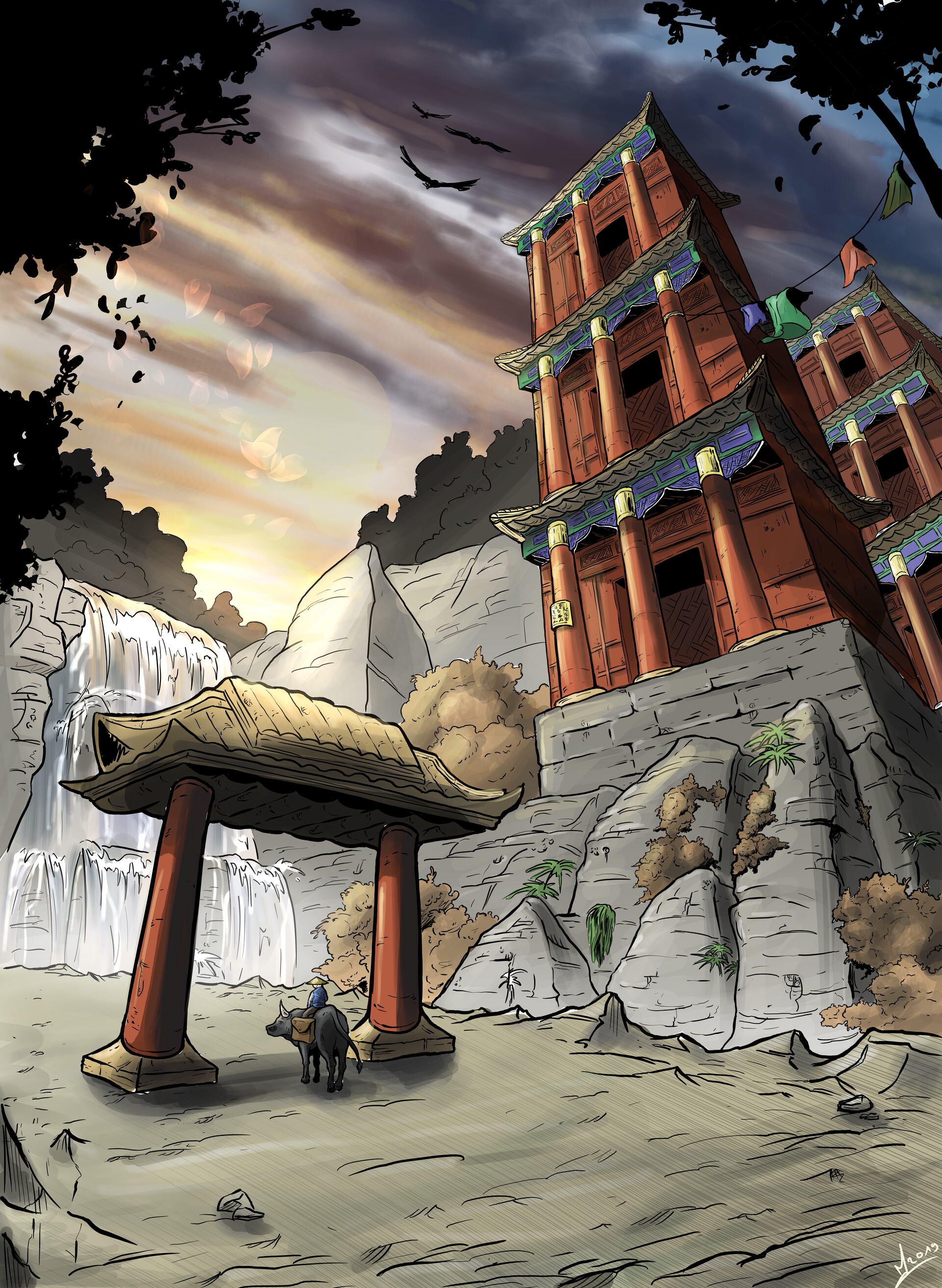 ArtStation - Asian temple