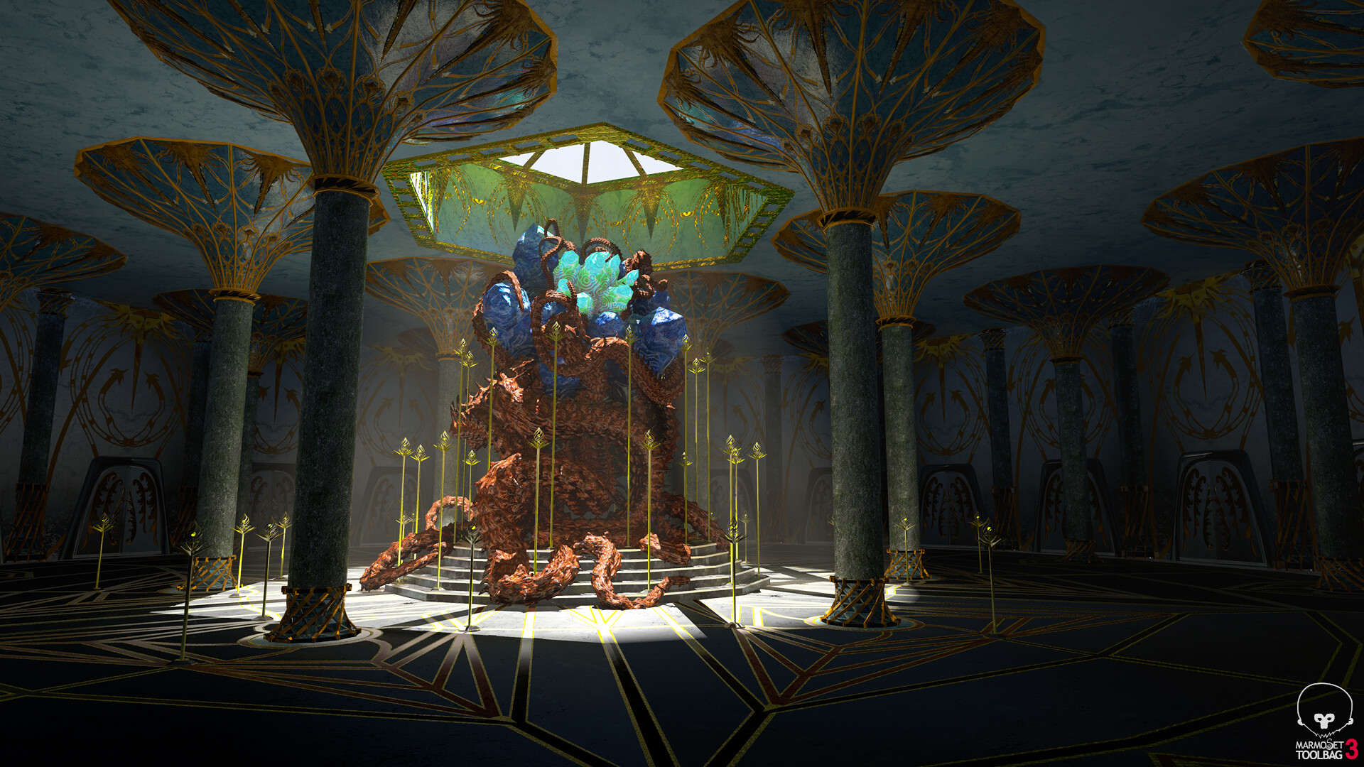 ArtStation - Cthulhu Temple Environment Art