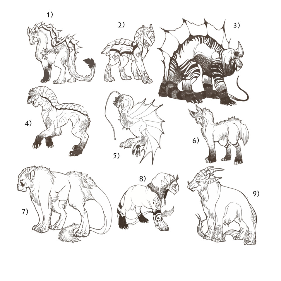 ArtStation - Monster Concept Sketch Dump