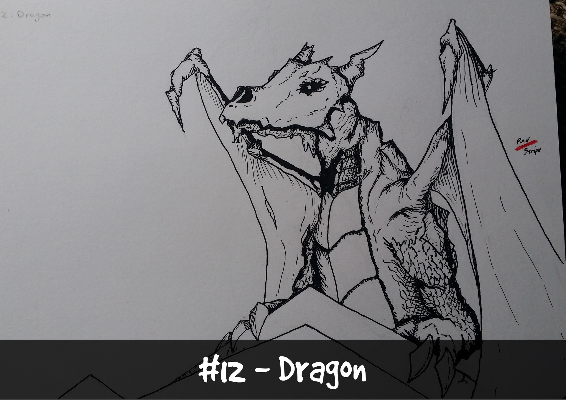 ArtStation - Day 12 of Inktober - Dragon