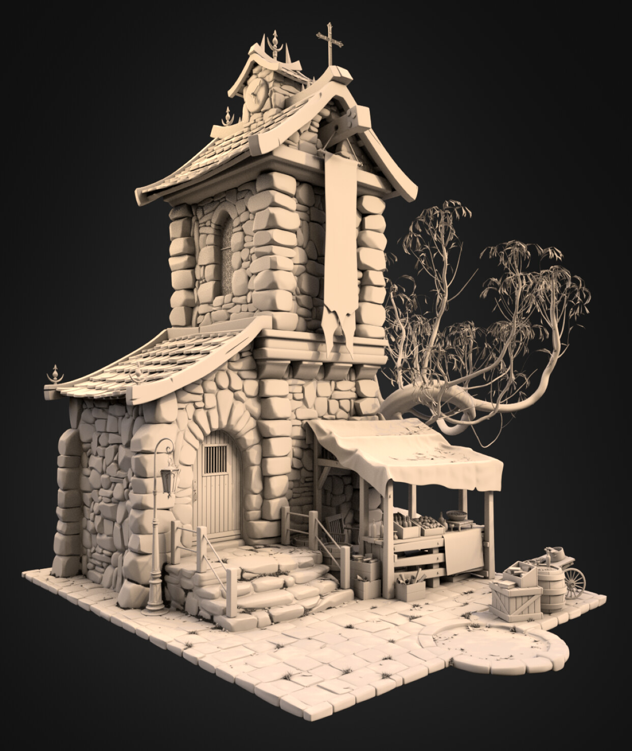 ArtStation - Stylized Chapel