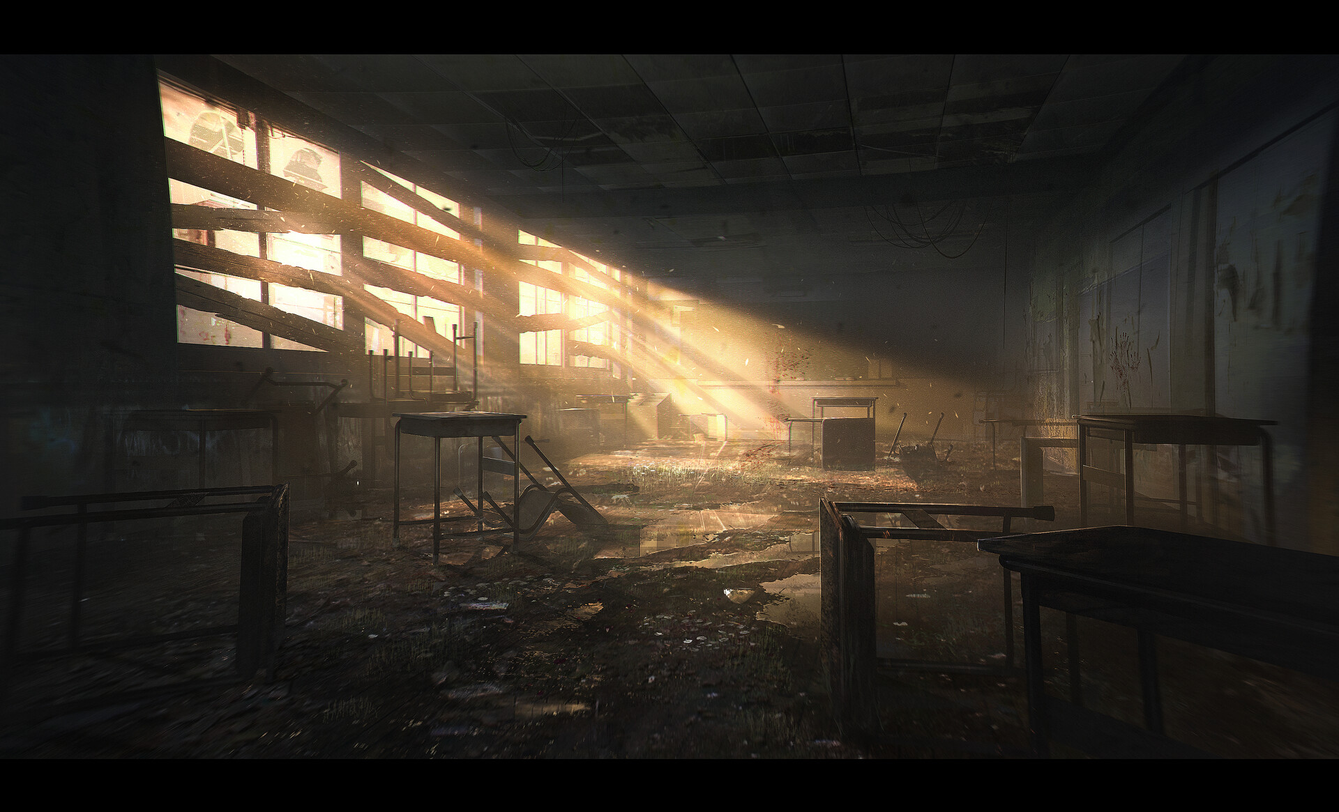 ArtStation - Post apocalyptic classroom