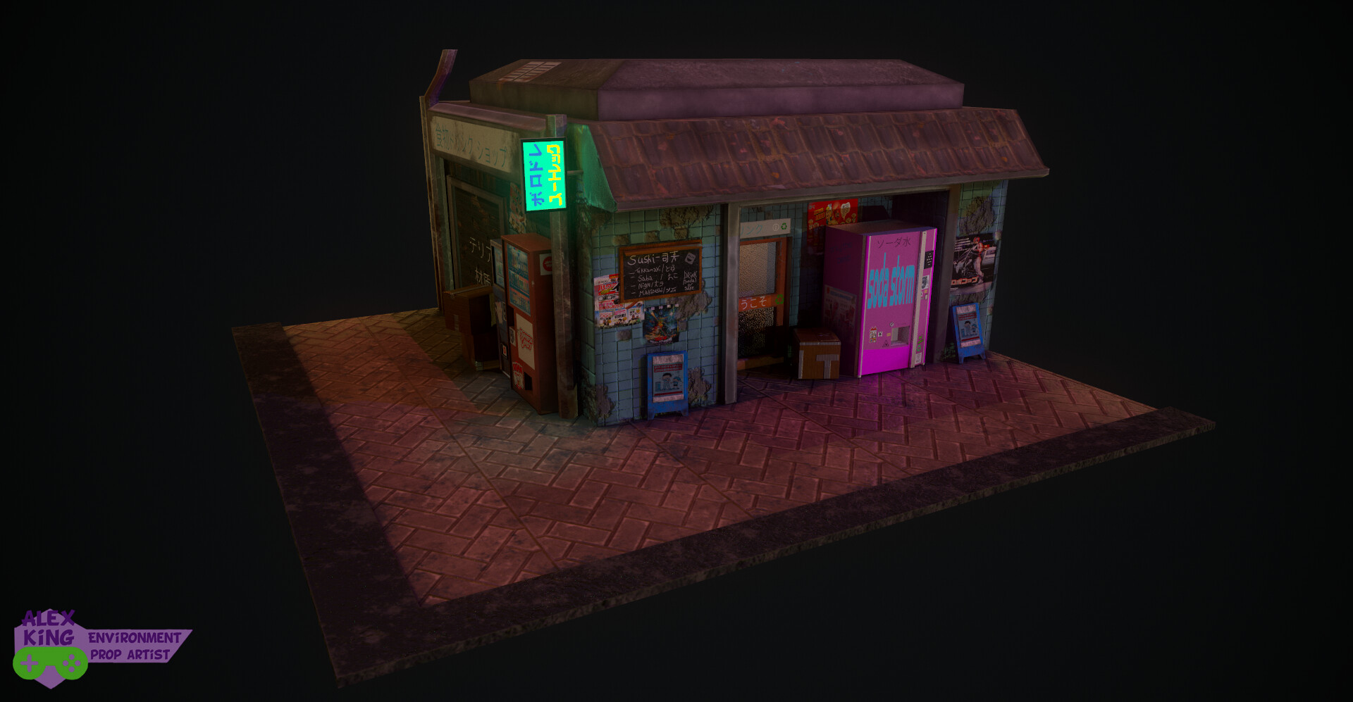 ArtStation - Japanese corner store