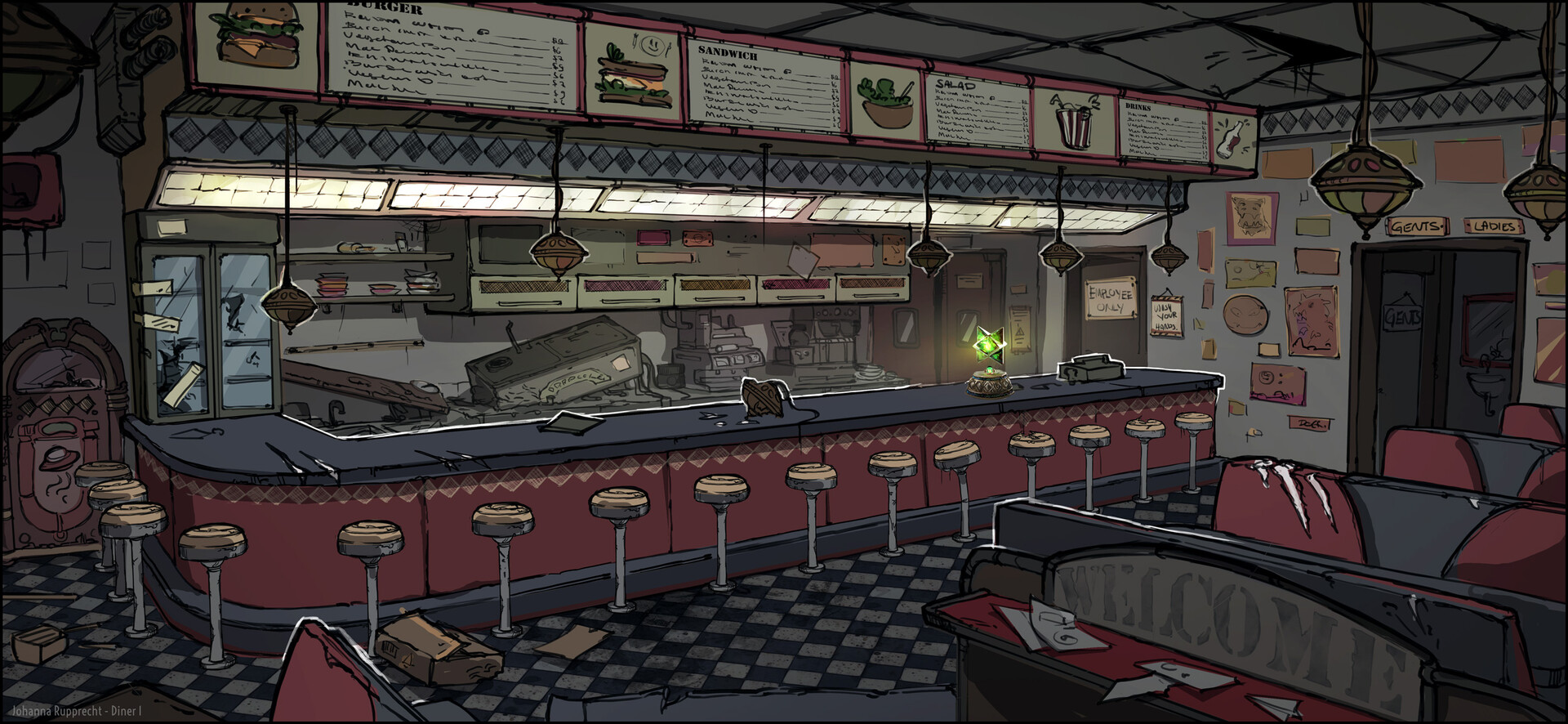 ArtStation - Diner Interior (Dark)