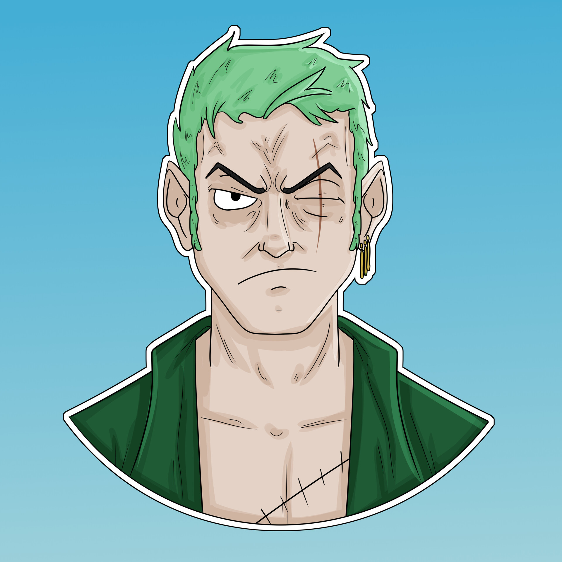 ArtStation - Day 5. Roronoa Zoro