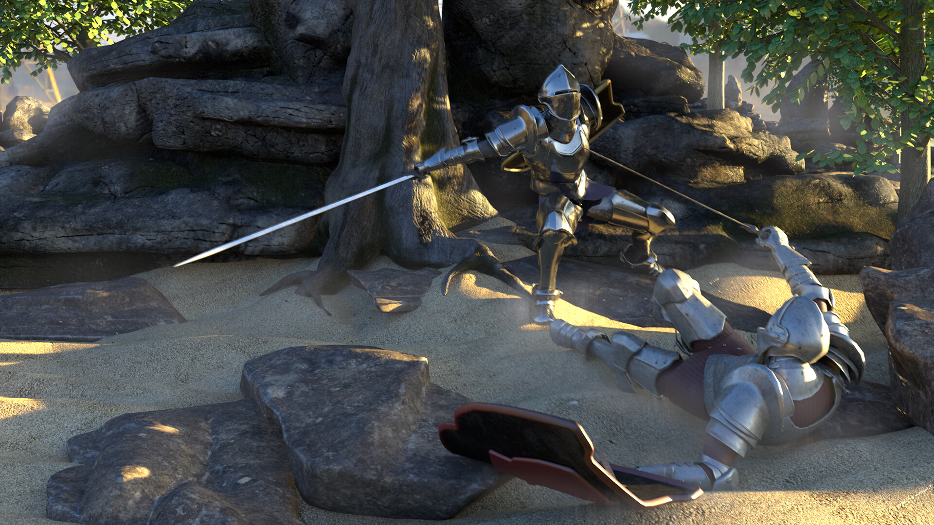 ArtStation - Fight scene