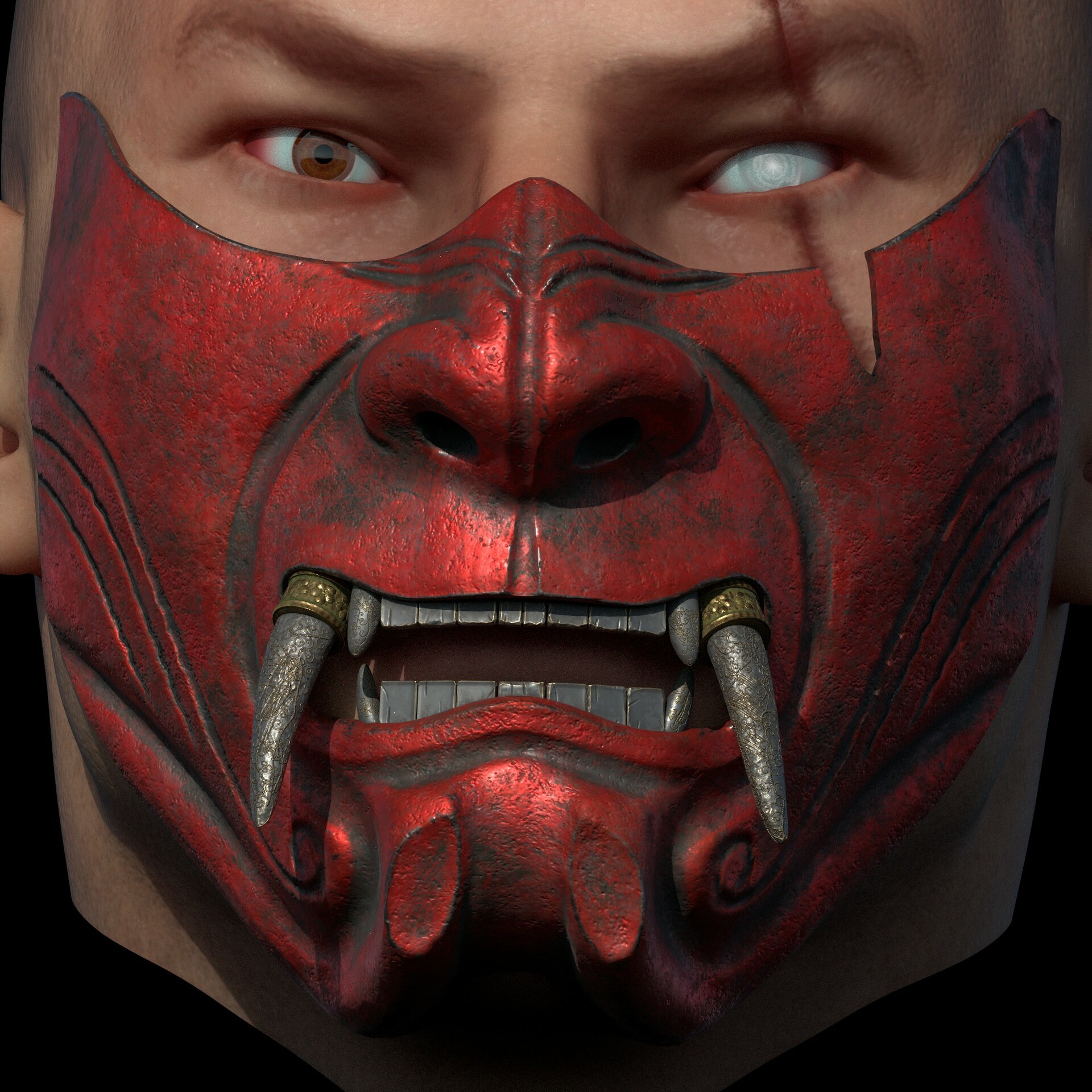 ArtStation - Samurai mask (WIP)