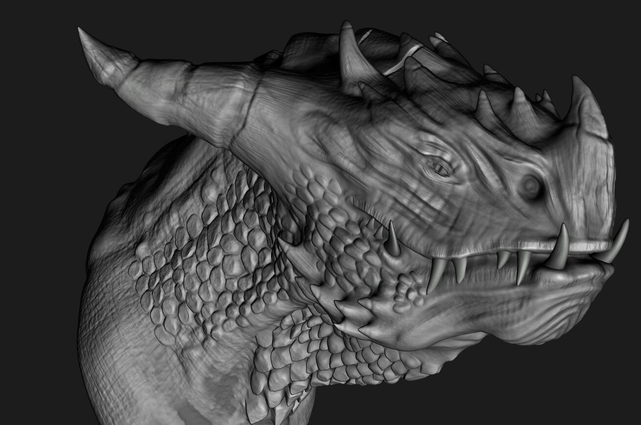 ArtStation - Dragon head sculpt