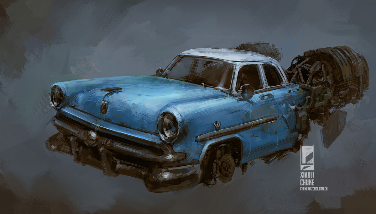 ArtStation - Flying Vehicles based on some old cars