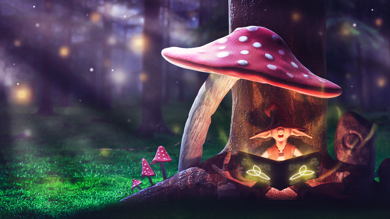 ArtStation - The magical forest boy with his book.