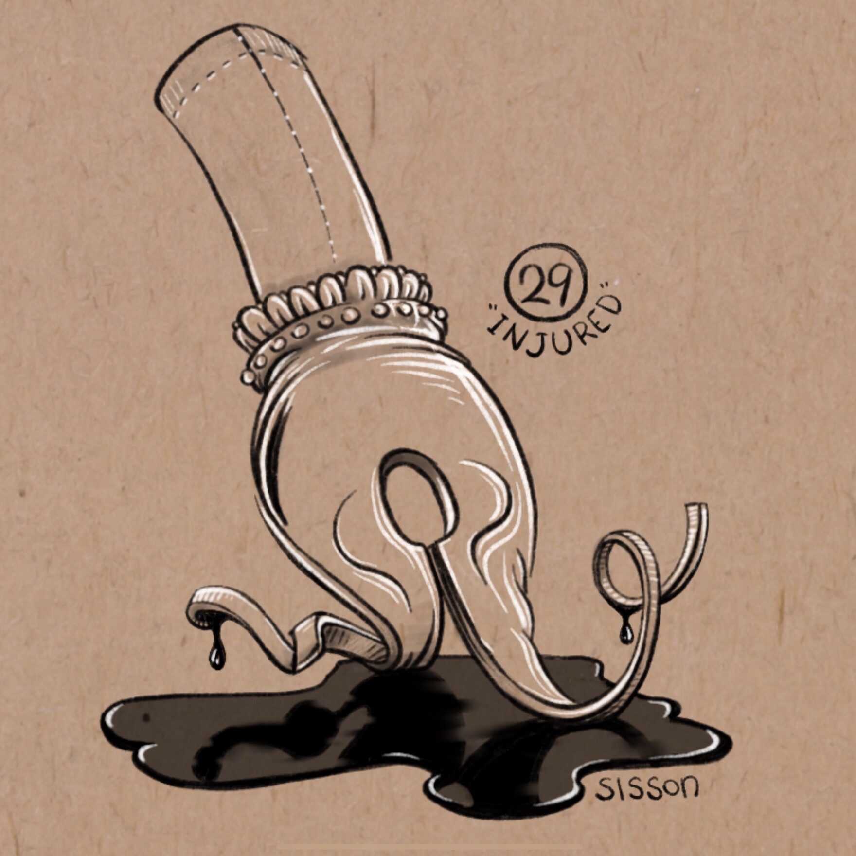 ArtStation - Inktober Day 29 - Injured