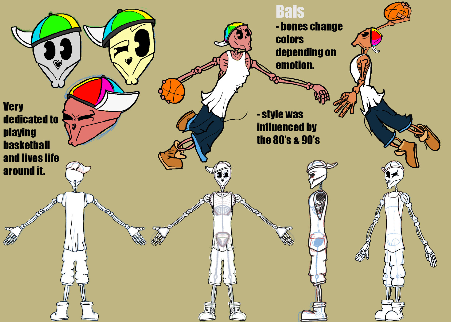 ArtStation - “Bais” OC Model Sheet