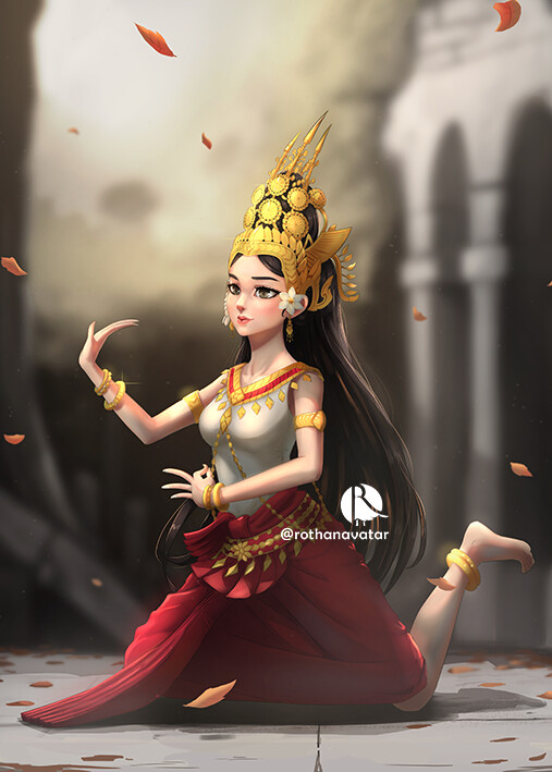 apsara drawing