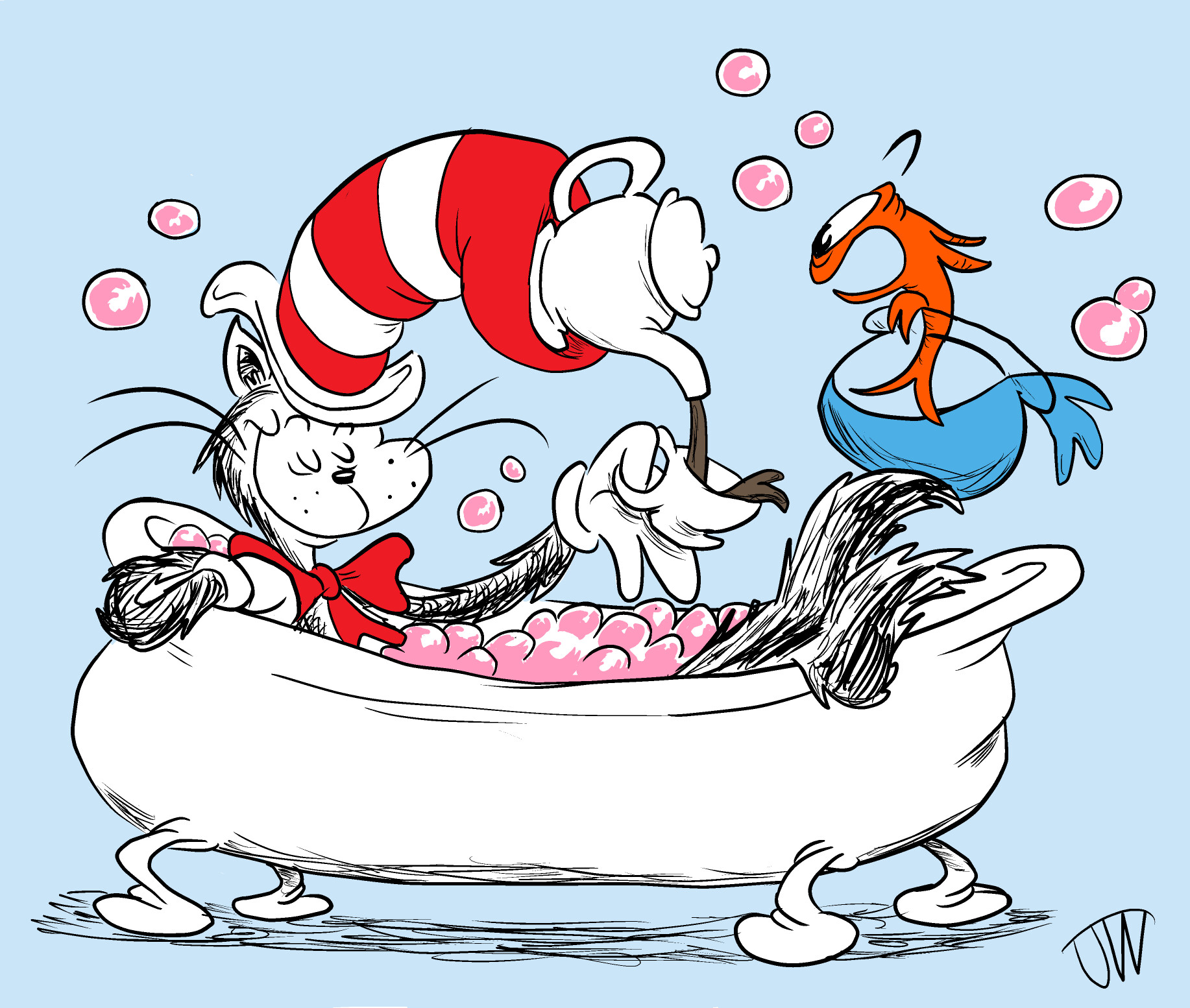 ArtStation - Rub a dub Cat in the Tub, Joey Waggoner