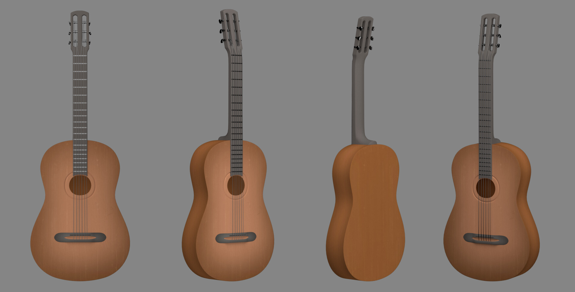 ArtStation - The Guita 3D ( Low - High Poly )