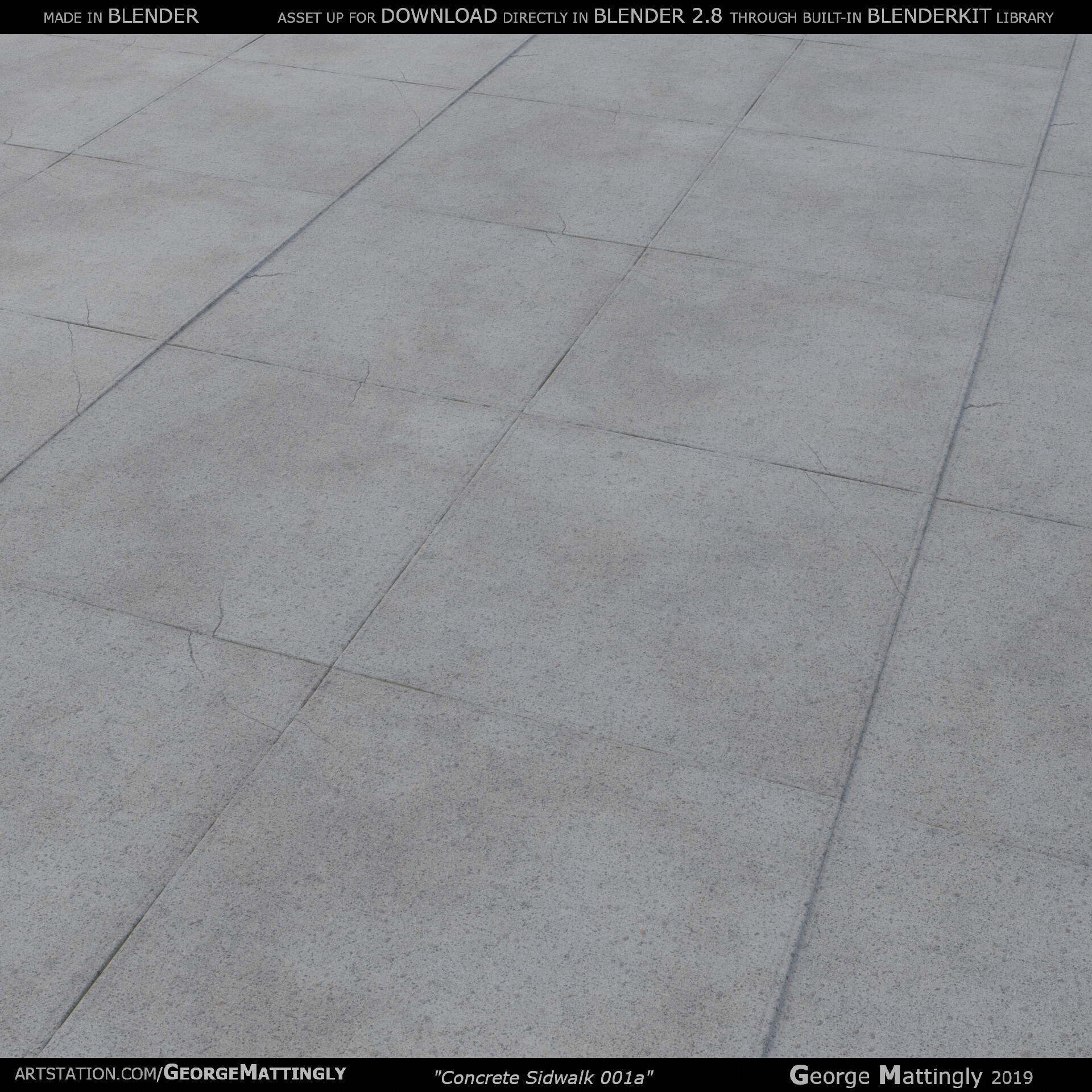 Seamless Sidewalk Concrete Texture