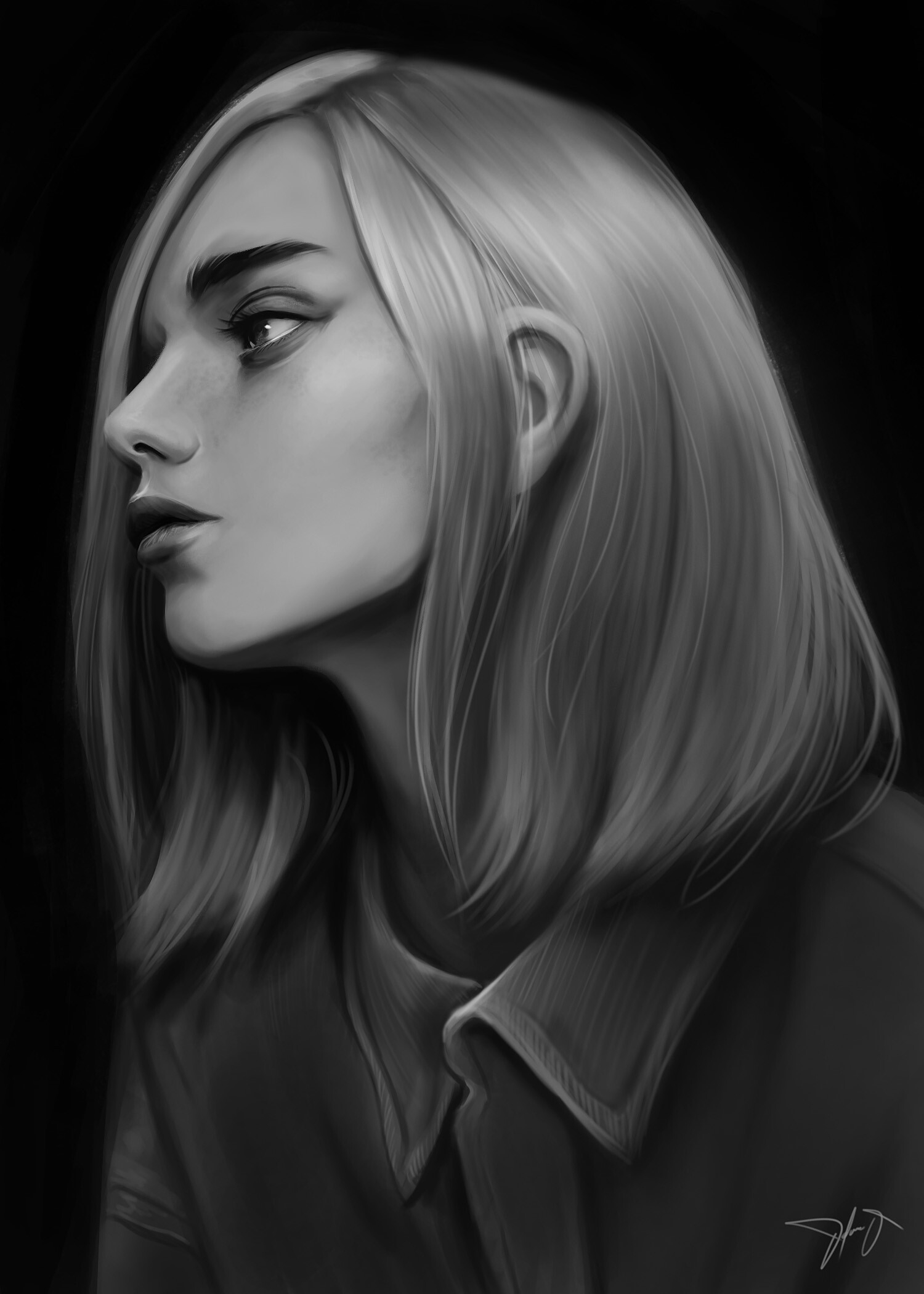 ArtStation - Portrait - edge control study