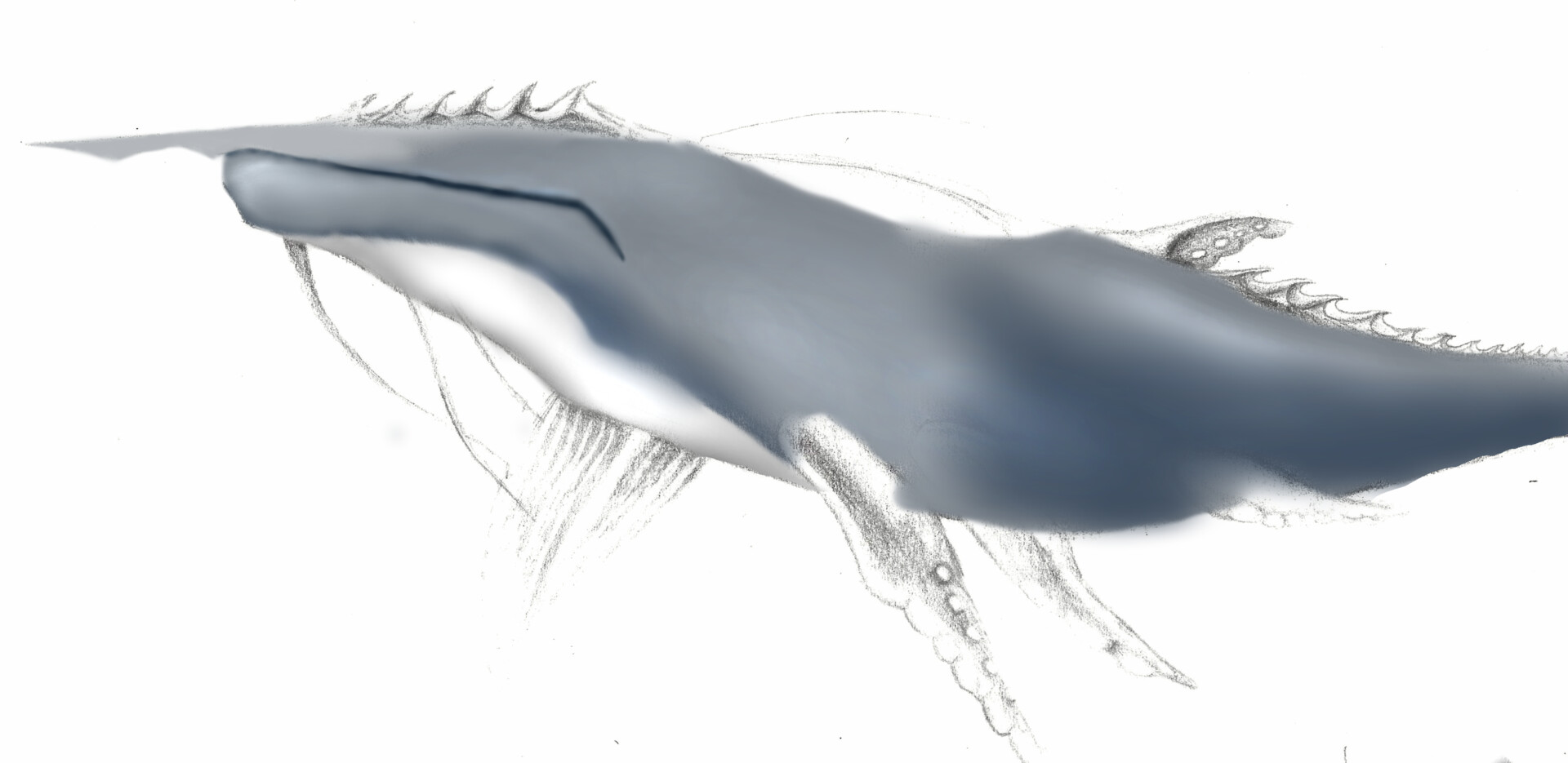 ArtStation - In Progress - alien whale painting