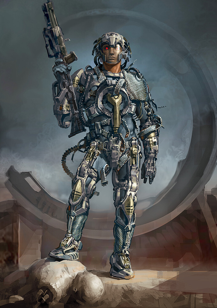 ArtStation - Cyborg Asset design for MS RT tool dev.