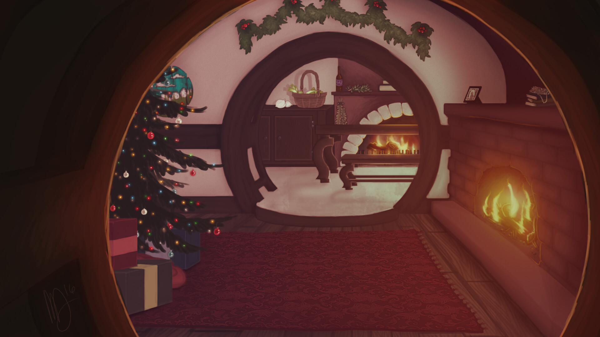 ArtStation - Hobbit Home Christmas