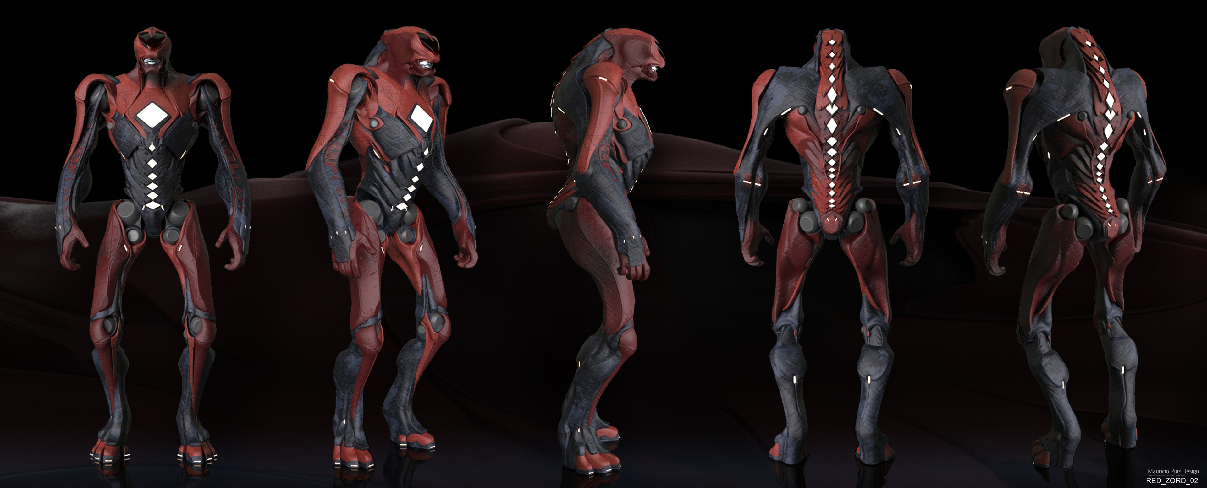 Mauricio Ruiz Design - Power Rangers - Red Zord