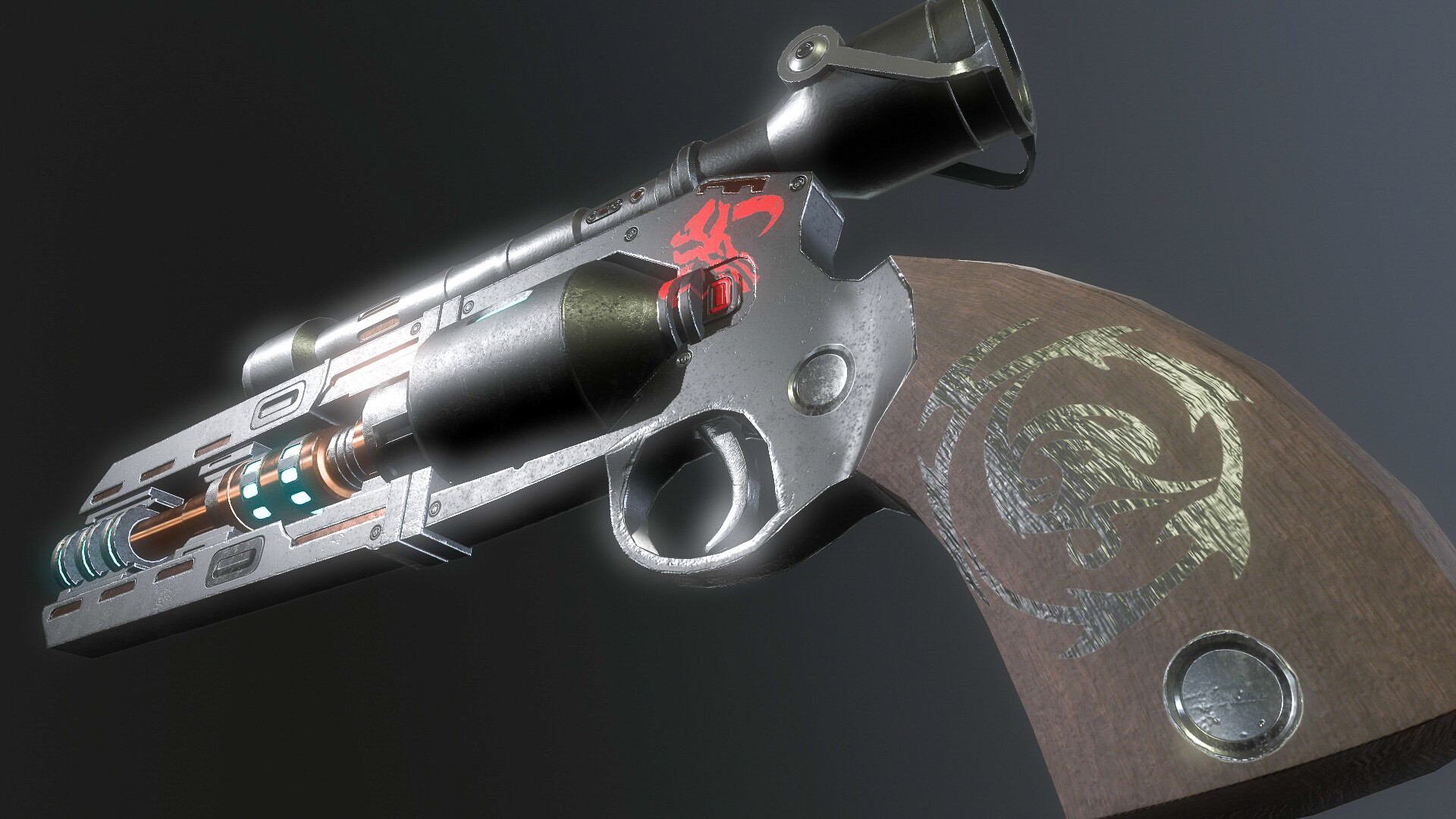 Nathaniel Pike - Bounty Hunter Blaster Pistol