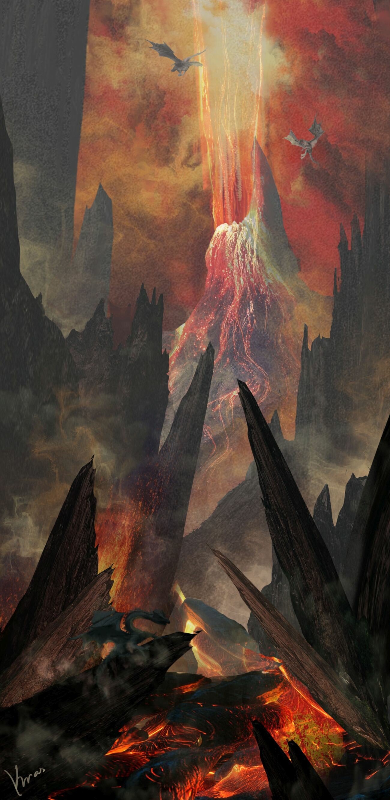 ArtStation - Volcano eruption