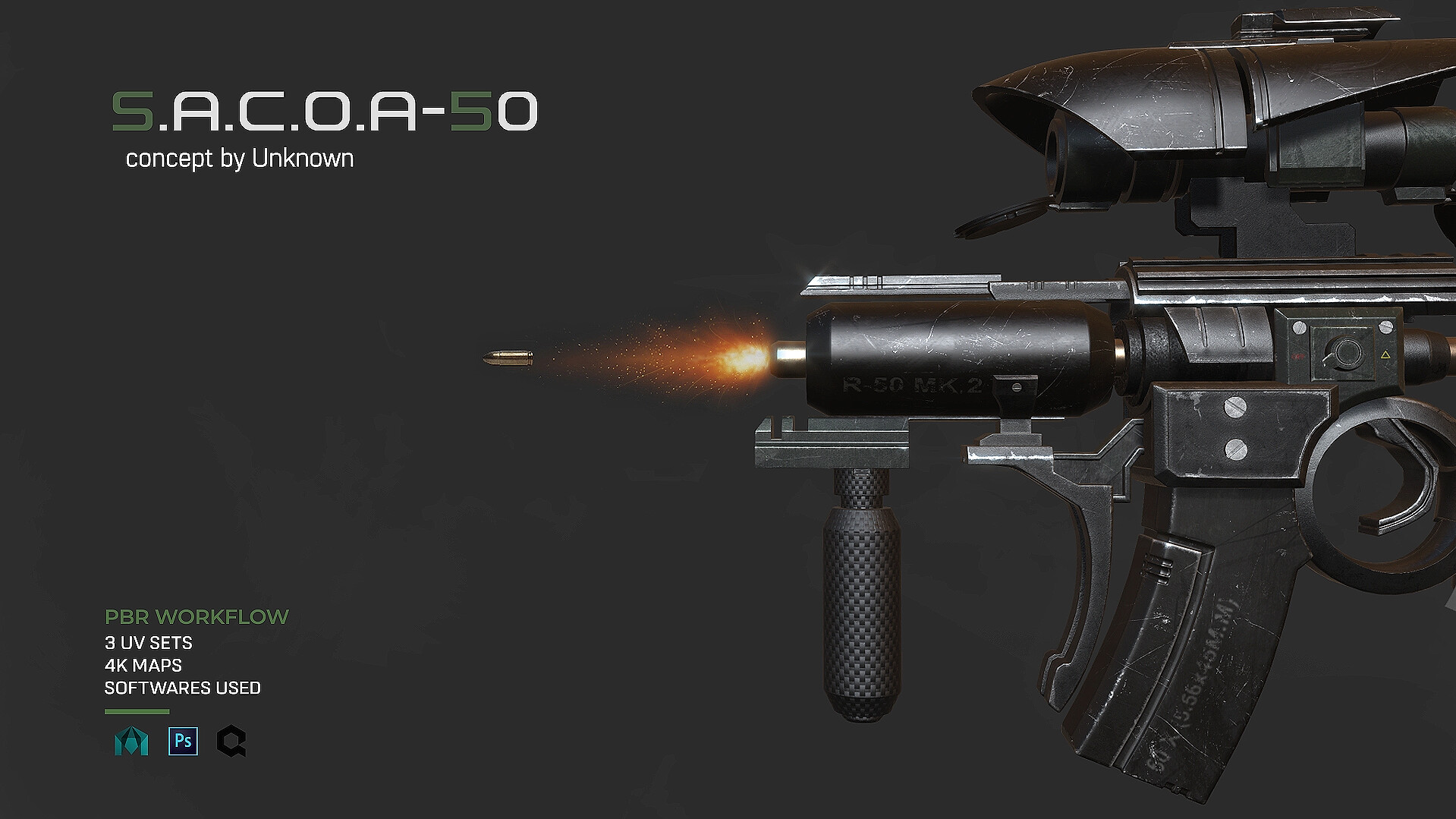 ArtStation - S.A.C.O.A-50 Rifle Gun