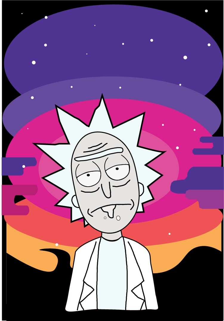 ArtStation - rick from rick and morty illustration