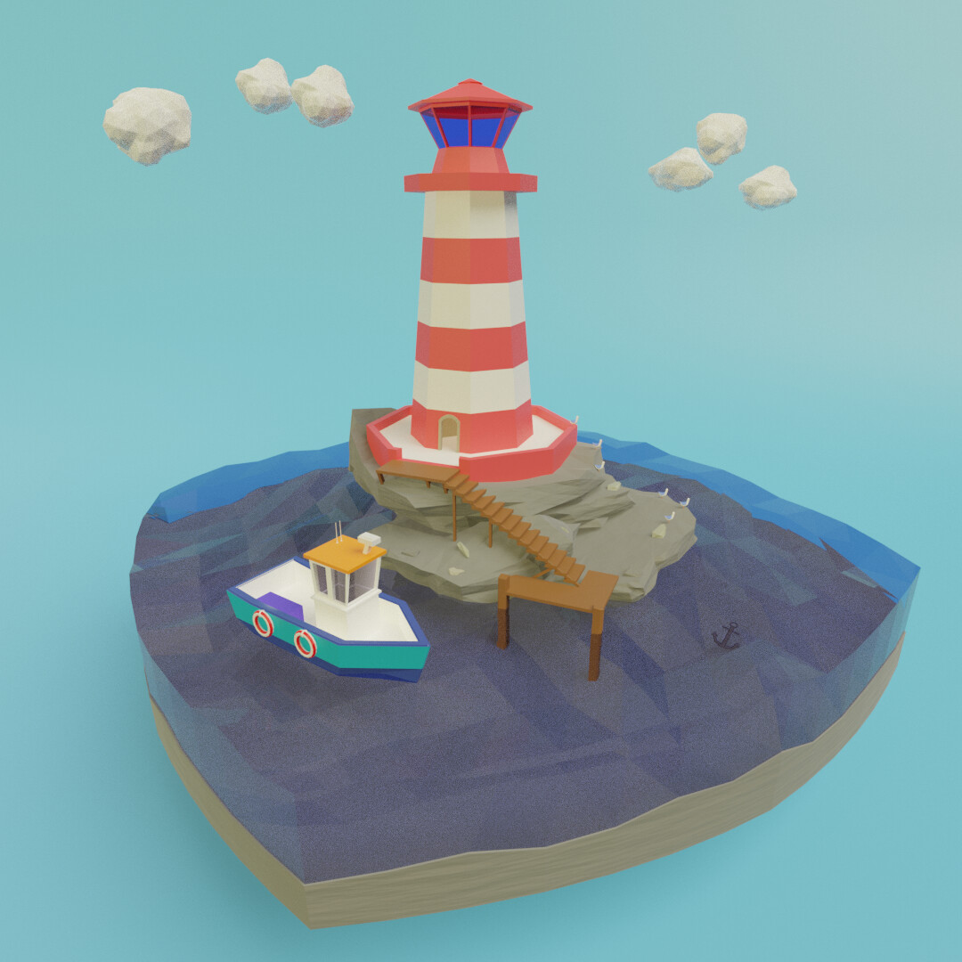 ArtStation - Lighthouse low poly