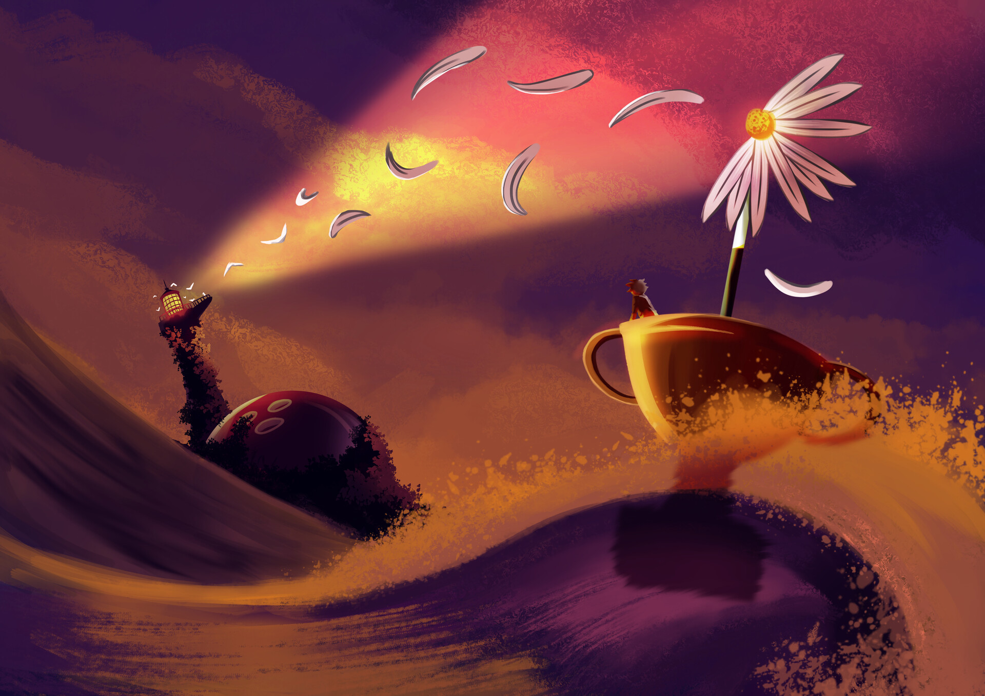 ArtStation - Fallen lighthouse