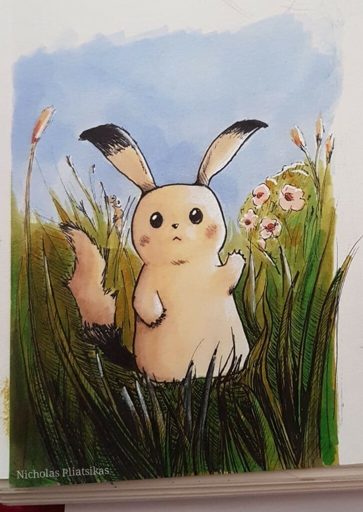 ArtStation - My take on Pikachu, Pen and Markers.
