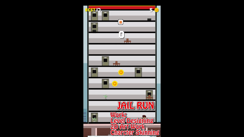 Mayuresh Satam - Jail Run - Pixel Art Game