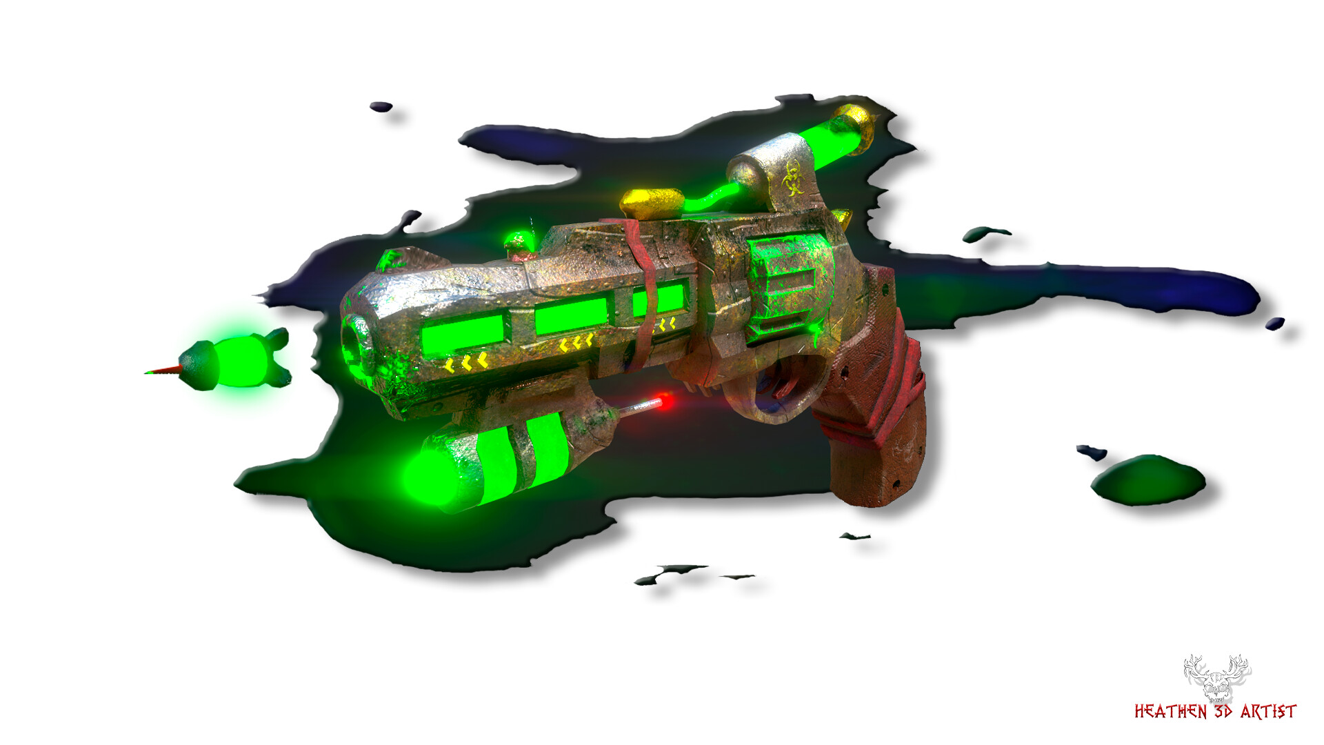 ArtStation - Gun DieselPunk + Bullet