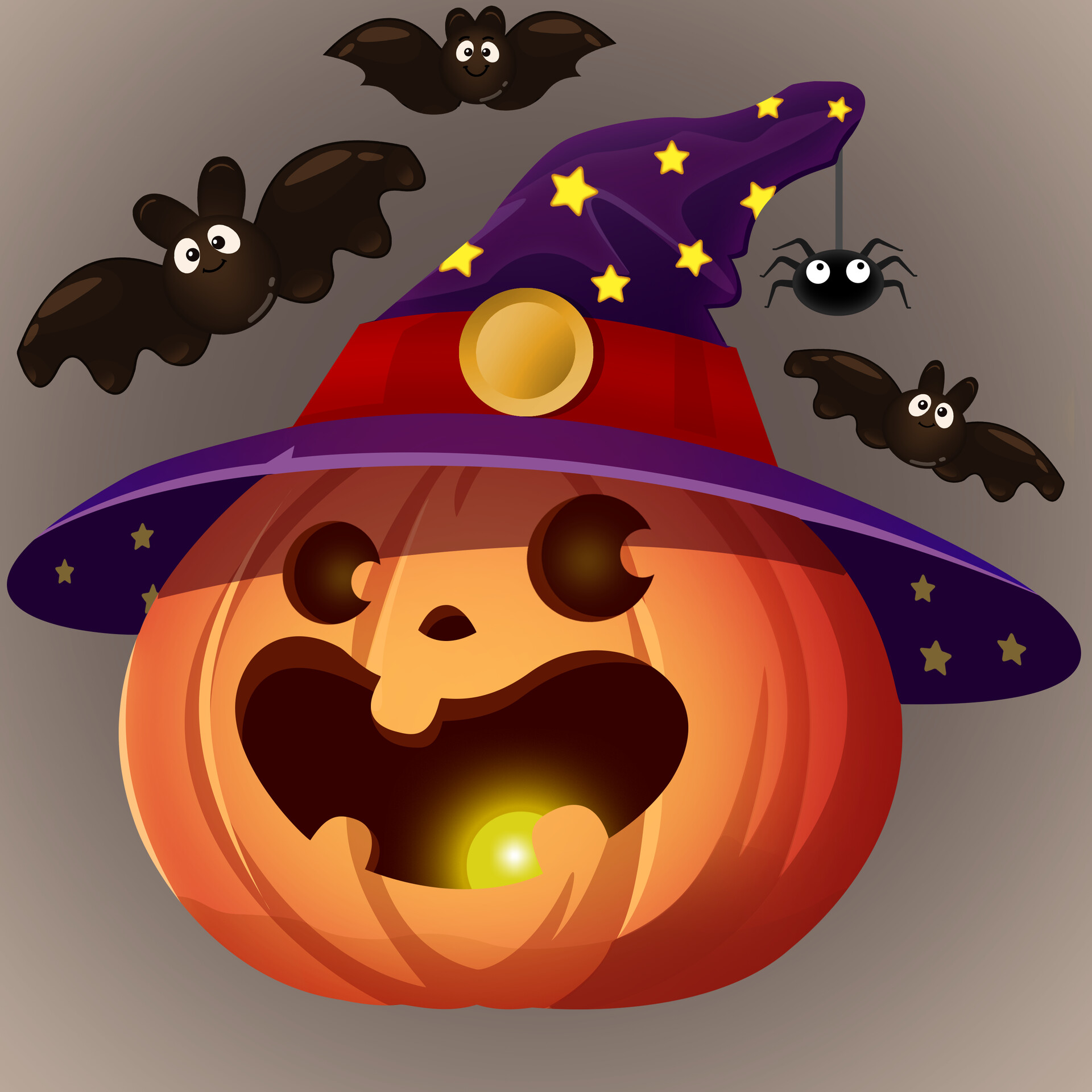 ArtStation - halloween pumpkin Kittyphone - Cartoon and Song!