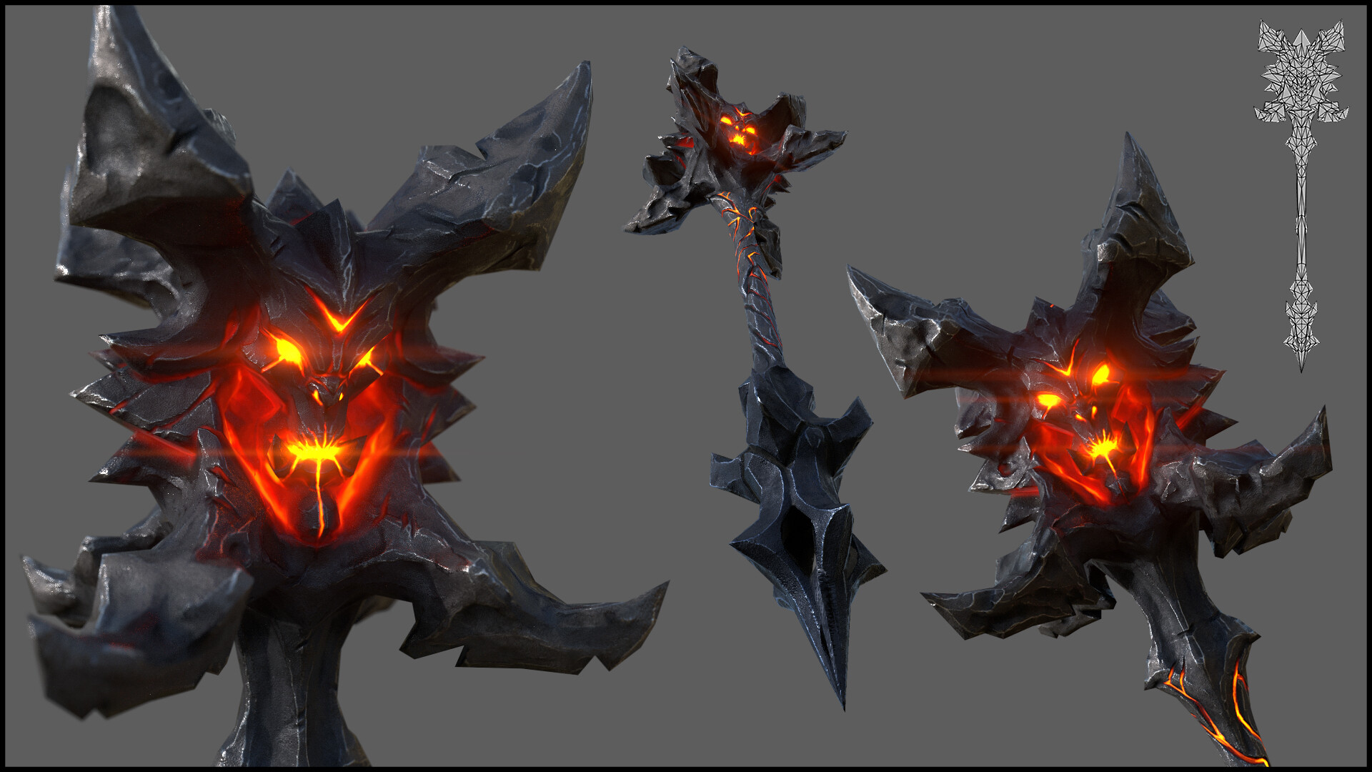 Grant Ceronio Steyn - Demonic Iron Mace Weapon