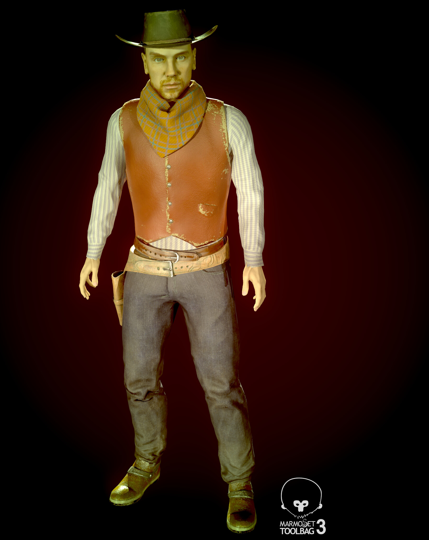 ArtStation - PBR Cowboy Real Time (character for game)