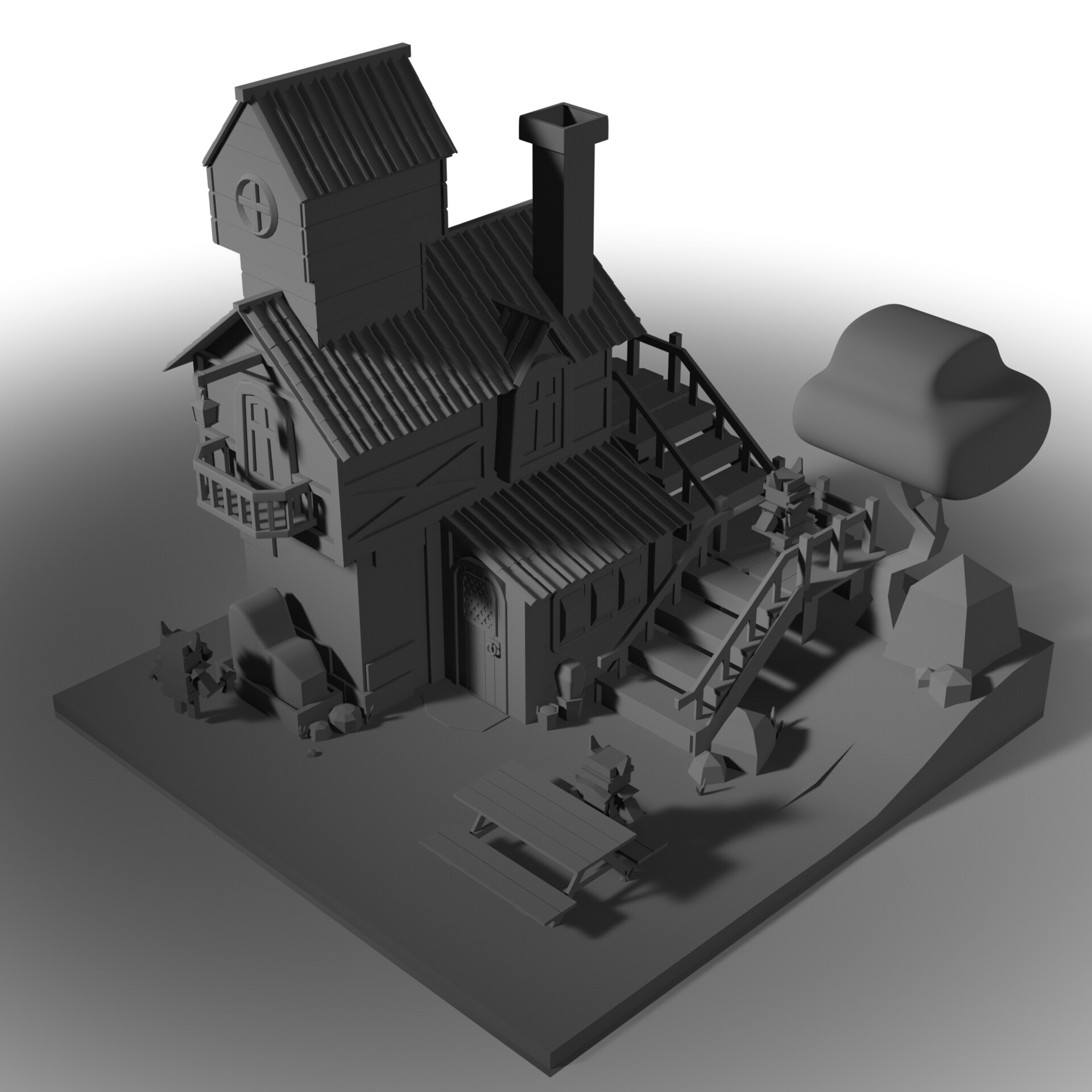 ArtStation - 3D Modeling House Assignment