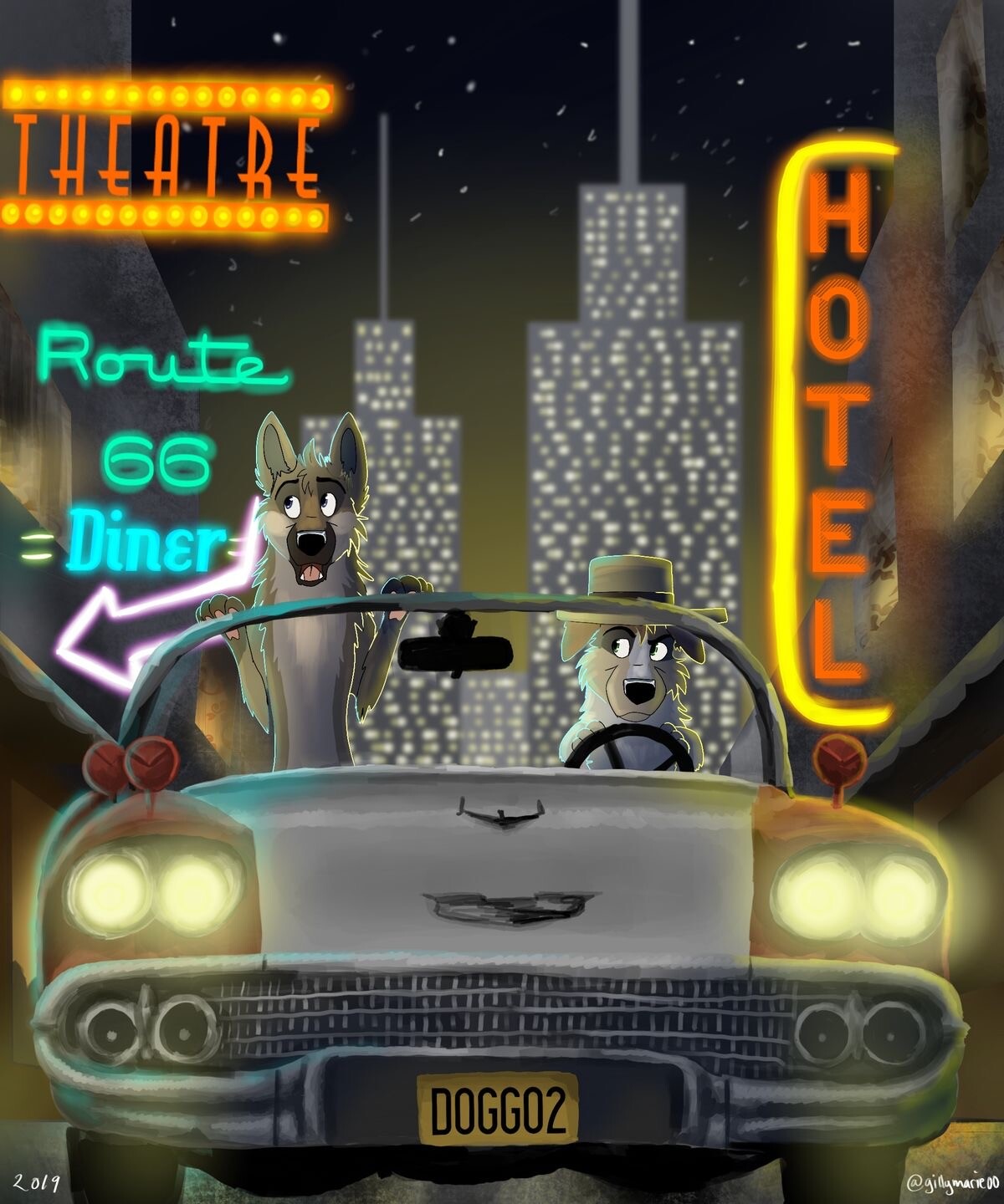 ArtStation - 1950s Doggos