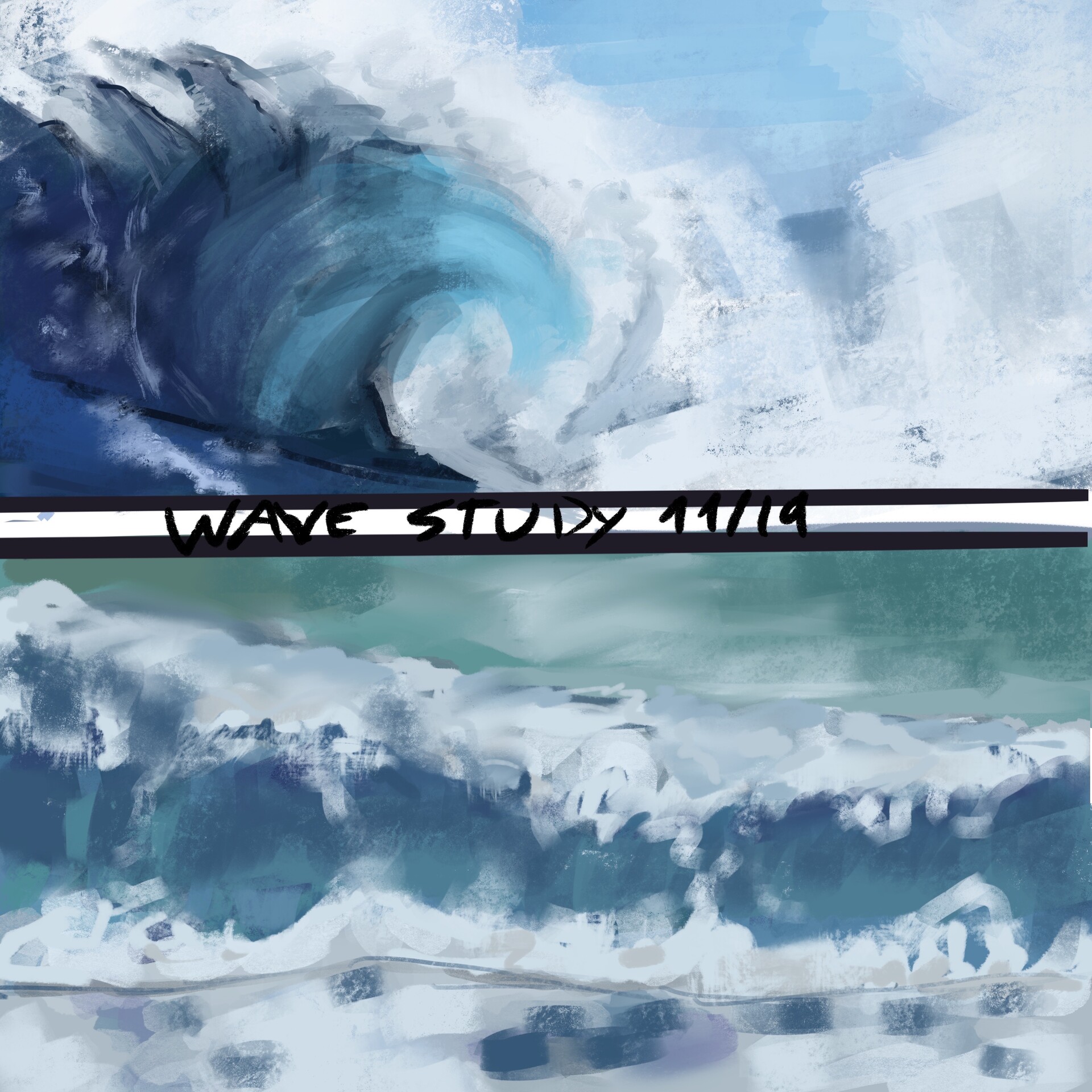 ArtStation - Wave study
