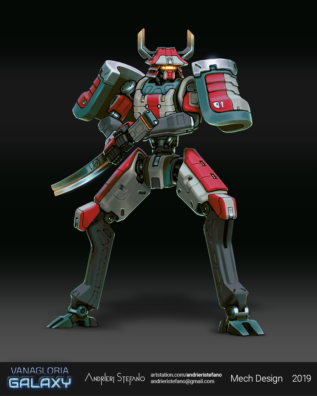 ArtStation - Vanagloria Galaxy - Red Mech