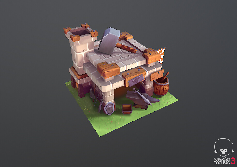 ArtStation - 3d environment design - mini forge