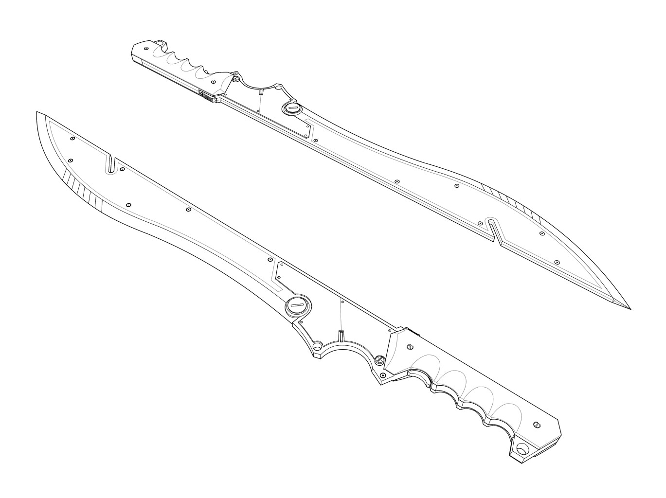 Ignus Dei - "Serpent" HF Machete / Vibroblade