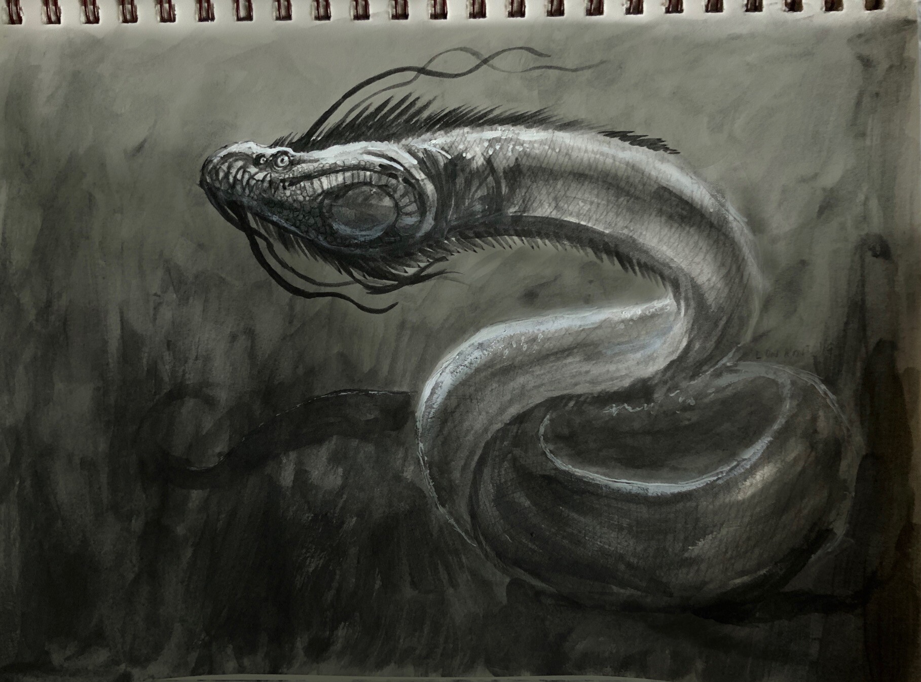 ArtStation - Sea Monster Sketching at the Beach