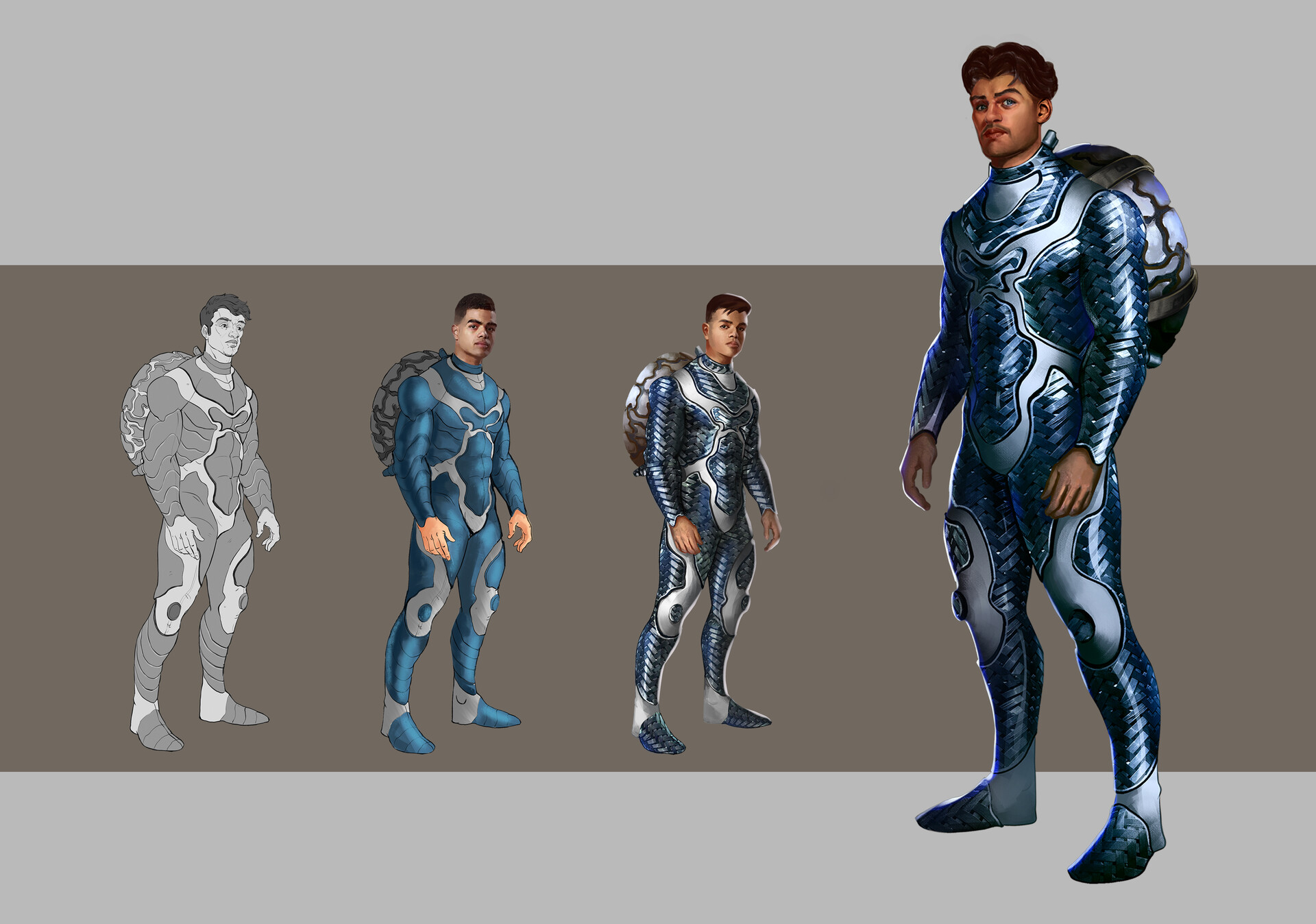 Satish Neel - SPACE SOLDIER CHARACTER DESIGN (SCI-FI)